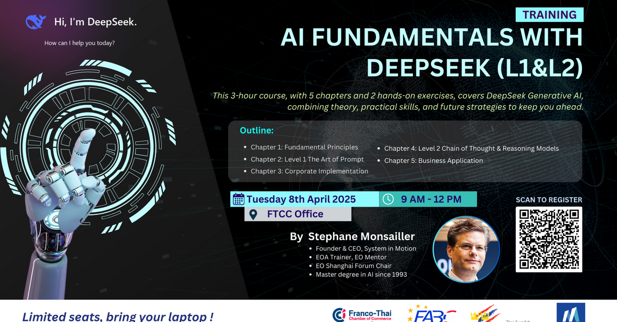 AI Fundamentals with DeepSeek (L1&L2) – Training | Franco-thaï Chamber of commerce