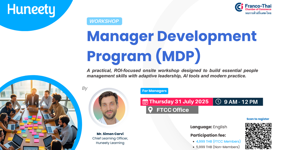 Manager Development Program Workshop | Franco-thaï Chamber of commerce